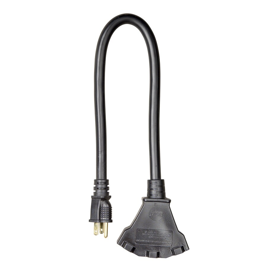 Utilitech 15-Amp 3-Wire Grounding Single to Triple Black Basic Standard ...