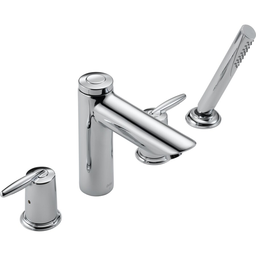 Delta Grail Chrome 2-handle Deck Mount Low-arc Bathtub Faucet at Lowes.com
