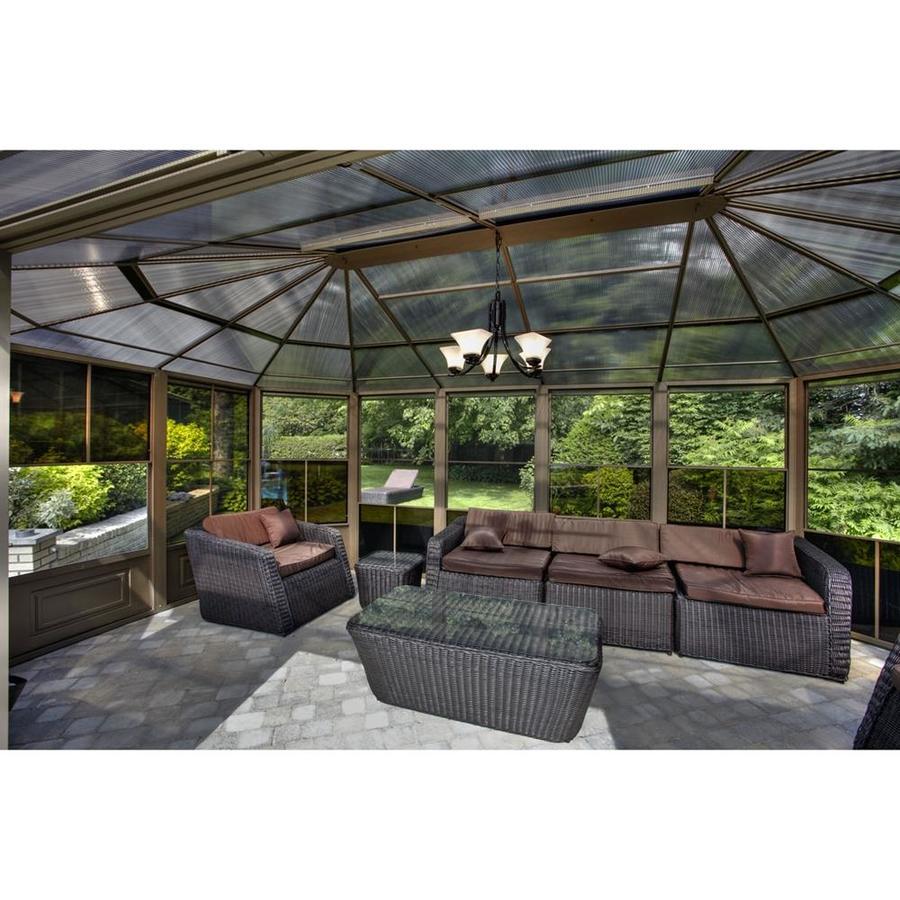 Gazebo Penguin Florence Solarium Sand Metal Octagon Screened Semi ...