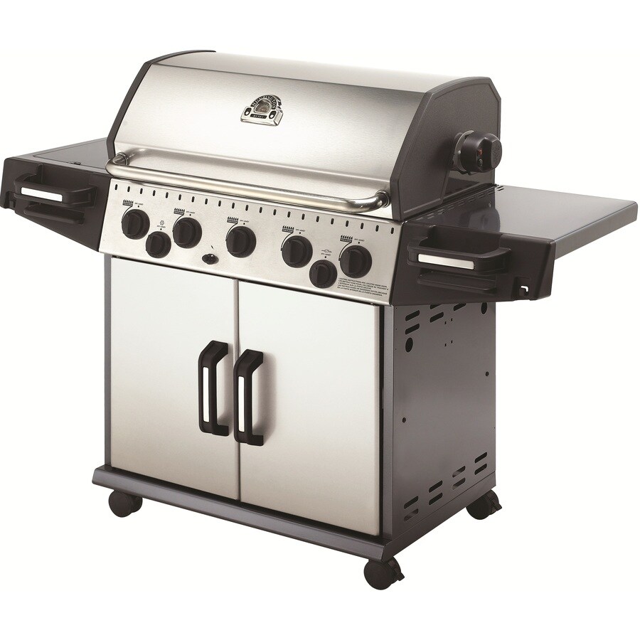 Huntington Rebel 5-Burner (50000 BTU) Natural Gas Grill with Side and ...