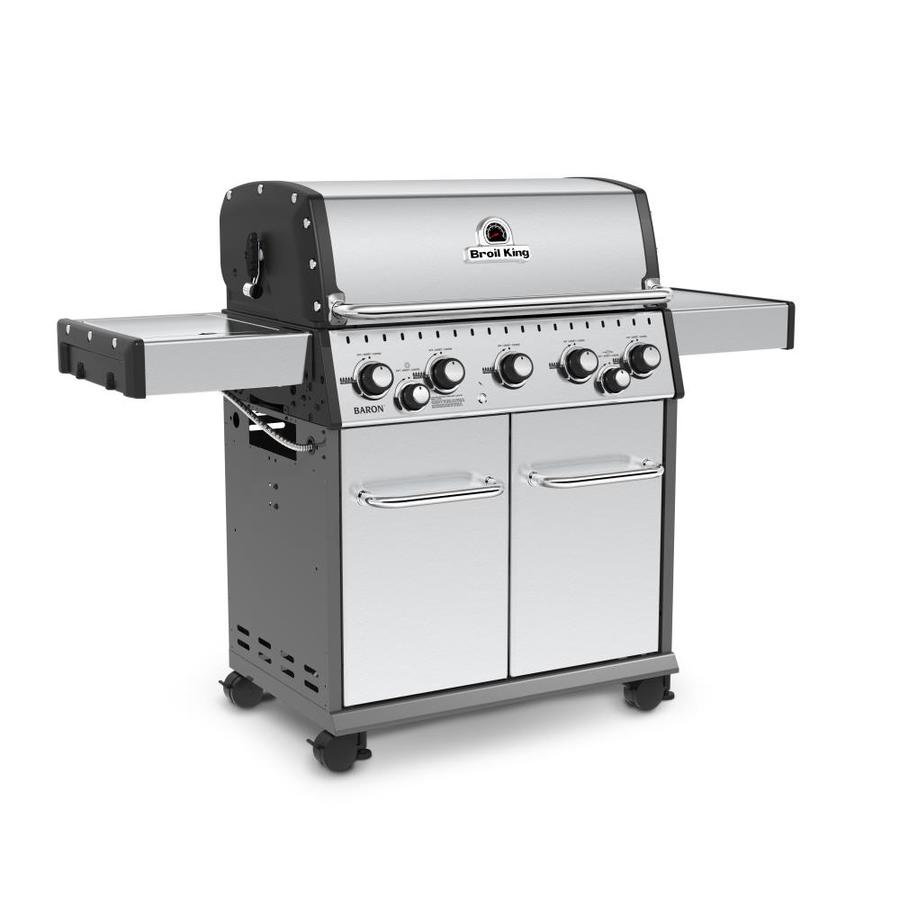 Broil King Baron S590 Pro Stainless Steel 5-Burner Liquid Propane ...