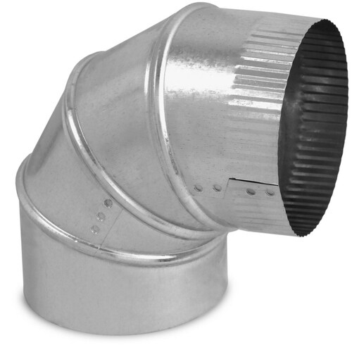 IMPERIAL 7-in x 7-in Galvanized Steel Round Duct Elbow in the Duct ...