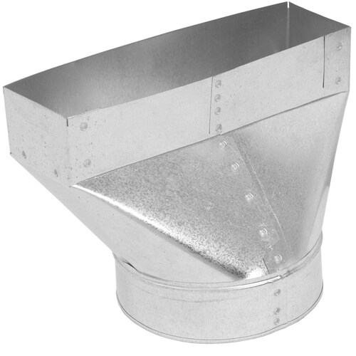 IMPERIAL 10-in x 4-in x 4-in Galvanized Steel Straight Register Duct ...