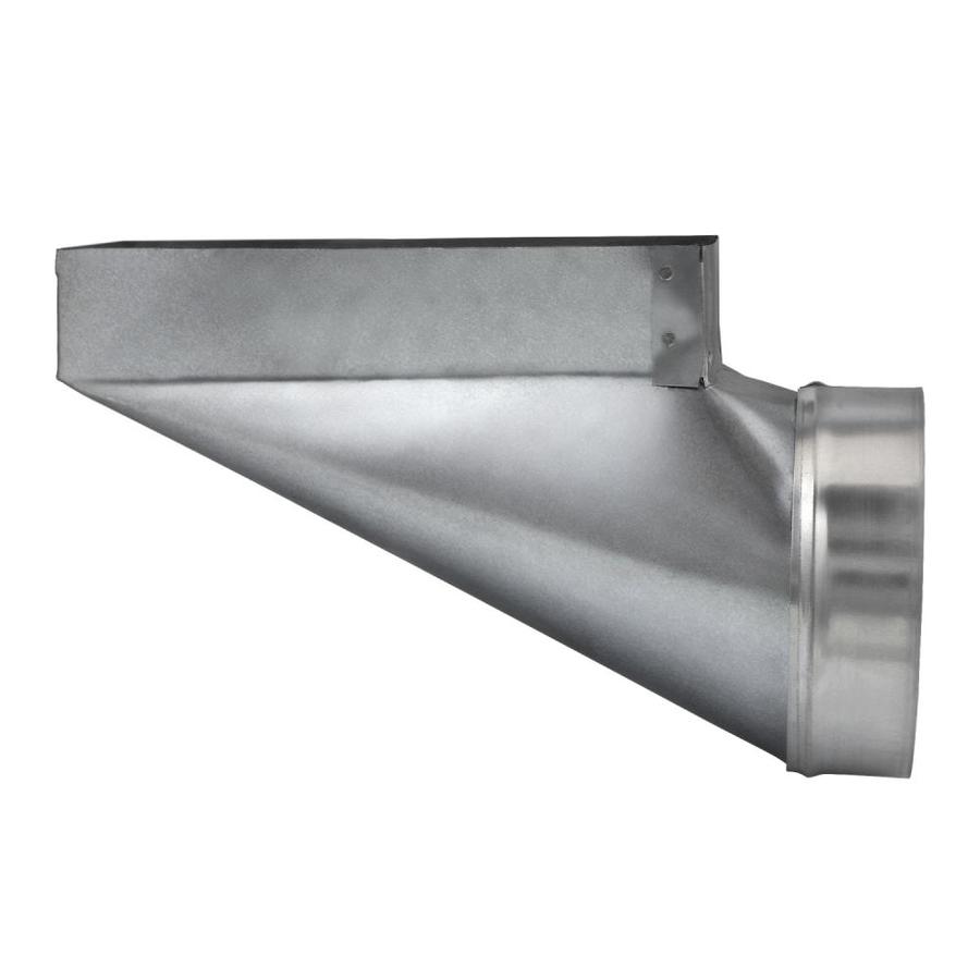 IMPERIAL 10-in x 4-in x 6-in Galvanized Steel End Register Duct Boot in ...