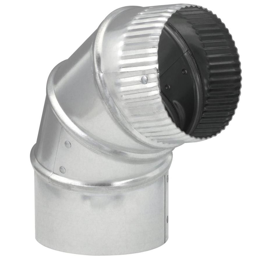 IMPERIAL 4-in x 4-in Galvanized Steel Round Duct Elbow in the Duct ...