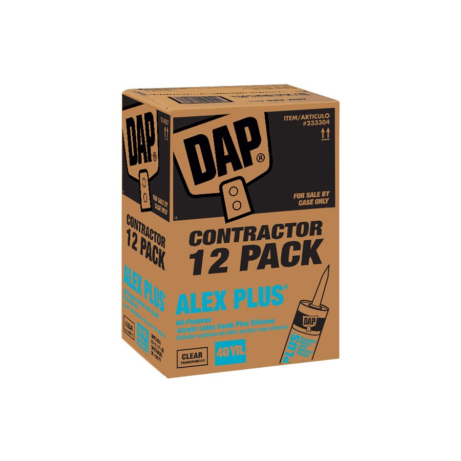 DAP Alex Plus 12-Pack 10.1-oz Clear Paintable Latex Caulk in the Caulk ...