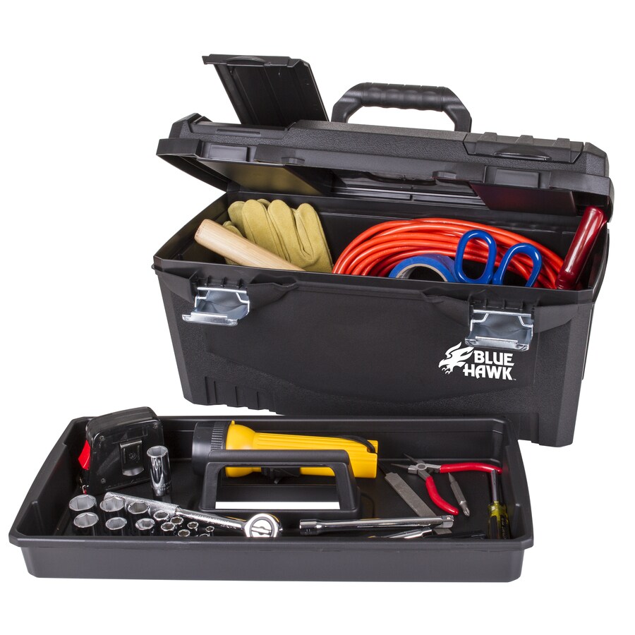 Blue Hawk 20-in Black Plastic Lockable Tool Box in the Portable Tool ...