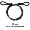 Master Lock 6-ft (1.8-m) Long x 0.38-in (10-mm) Diameter Looped End ...