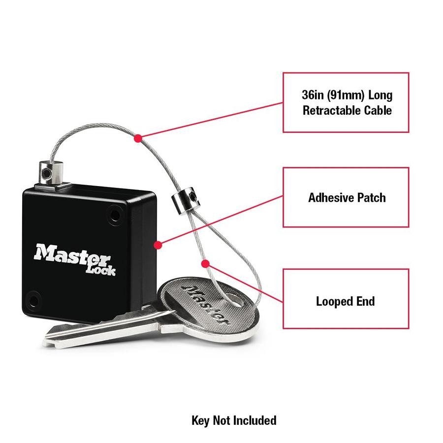 Master Lock Lock Box Retractable Key Tether in the Key Accessories ...