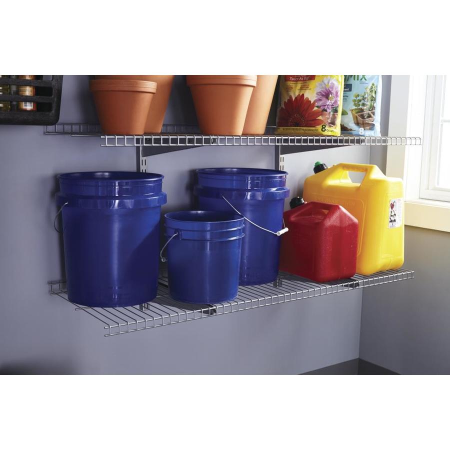 Rubbermaid FastTrack Garage Satin Nickel Steel Hose Wire Shelf in the ...