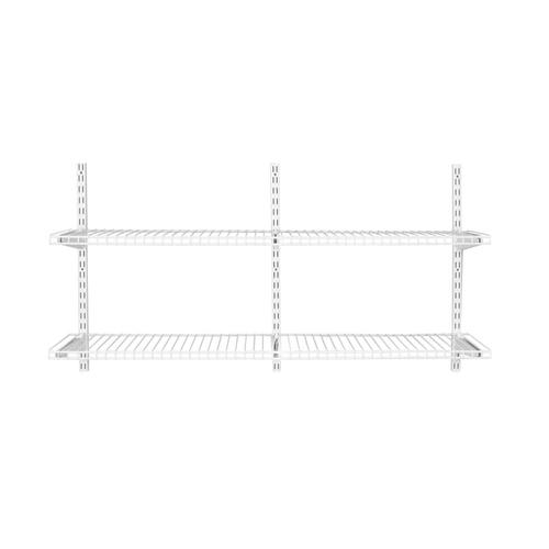 Rubbermaid FastTrack 96-in x 1.9-in x 12-in White Wire Shelf Kit in the ...