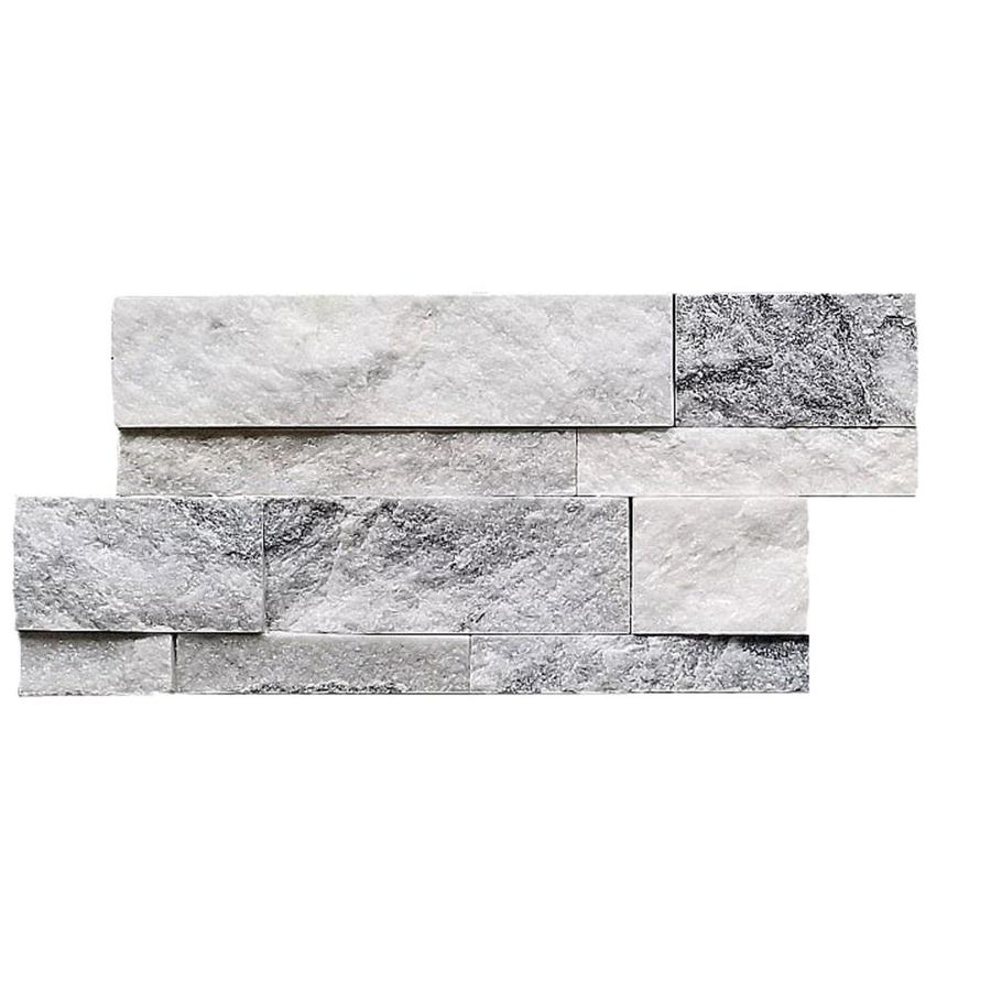 Avenzo White 6-in x 12-in Natural Stone Quartz Brick Wall Tile in the ...