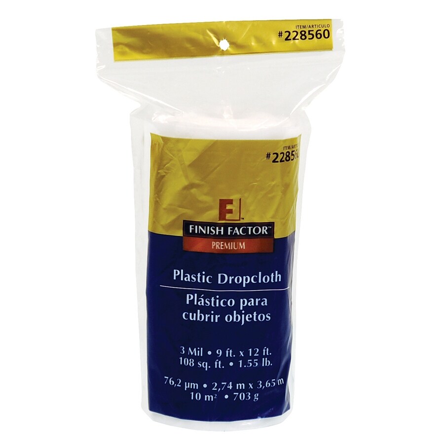 Blue Hawk 12-ft x 9-ft Plastic Drop Cloth at Lowes.com