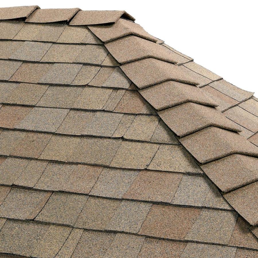 GAF TimberCrest 8-in Wide Bullnose Hip and Ridge Shingle- Golden Amber ...