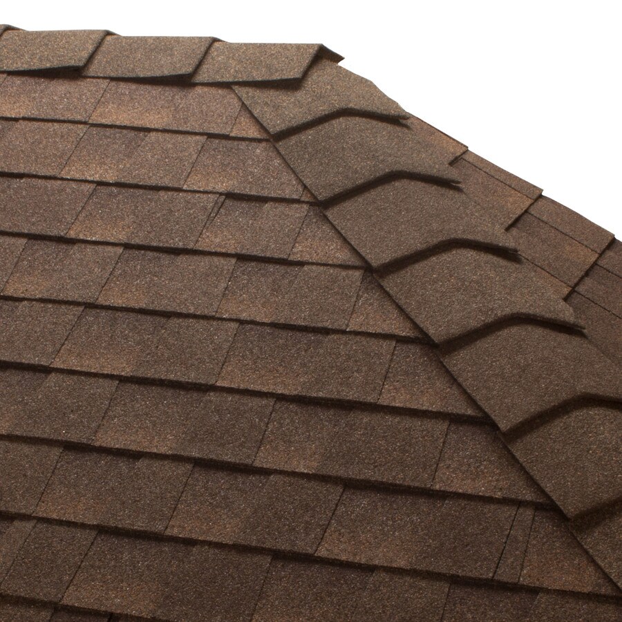 GAF TimberCrest 10-in Wide Bullnose Hip and Ridge Shingle- Aged ...
