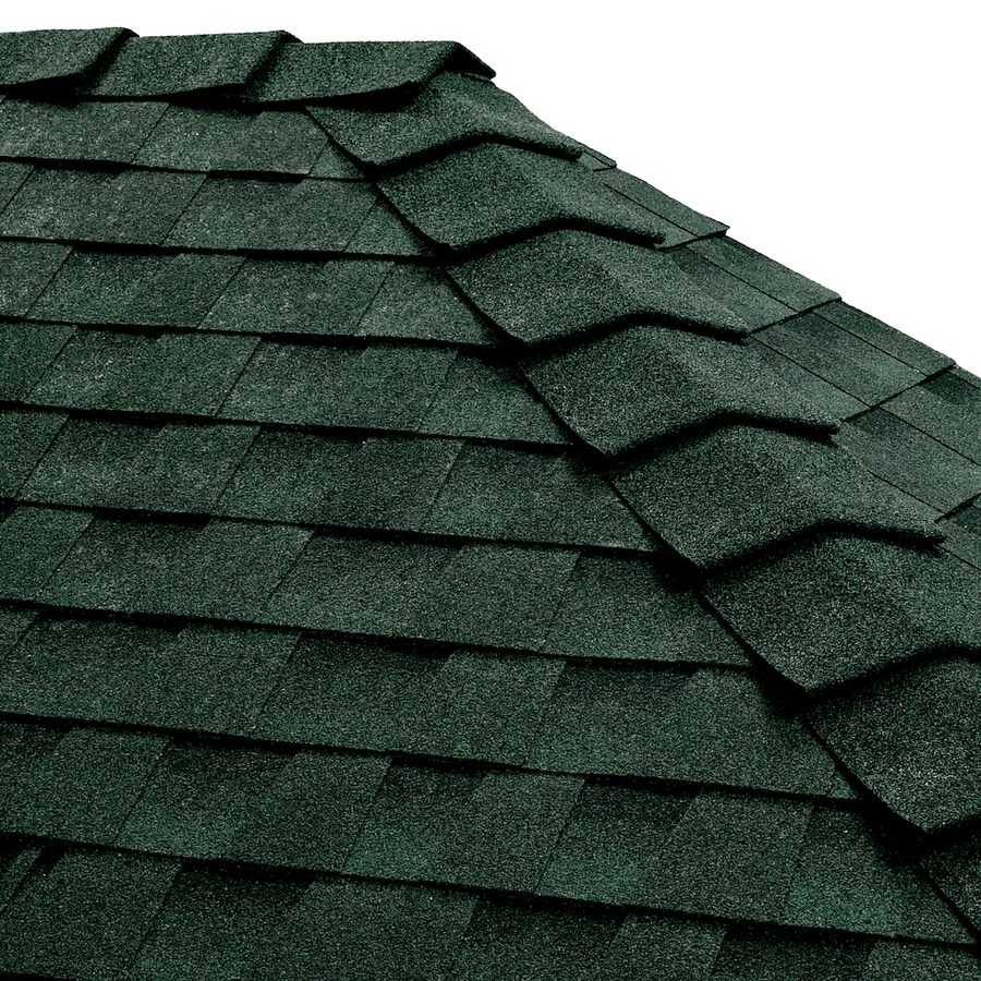GAF TimberCrest 10-in Wide Bullnose Hip and Ridge Shingle- Hunter Green ...