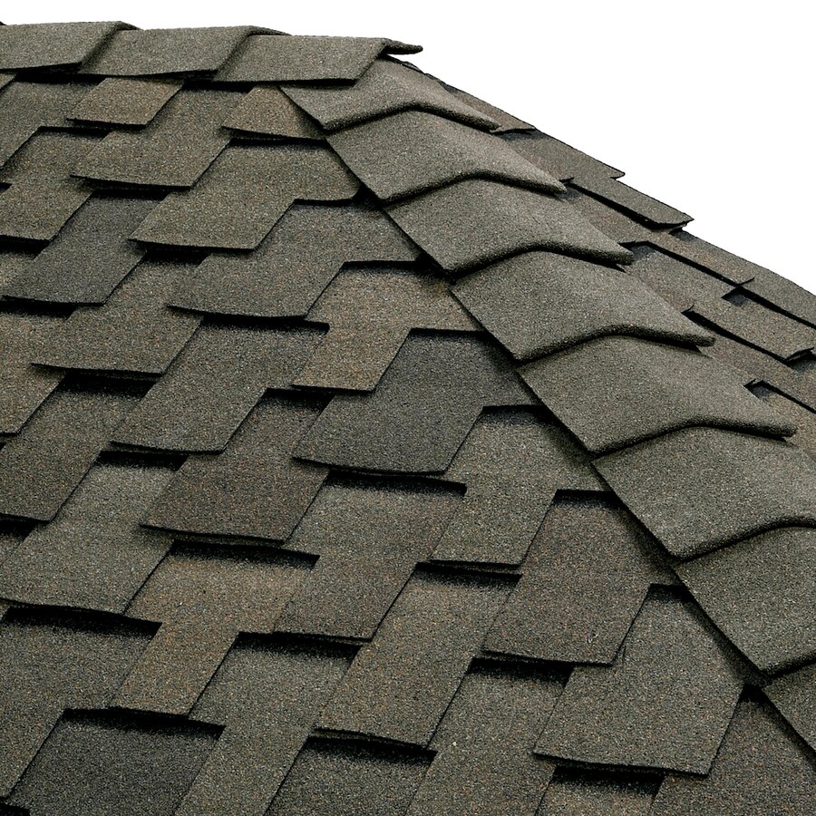 GAF TimberCrest 10-in Wide Bullnose Hip and Ridge Shingle- Weathered ...