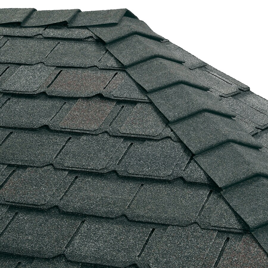 GAF TimberCrest 10-in Wide Bullnose Hip and Ridge Shingle- Royal Slate ...