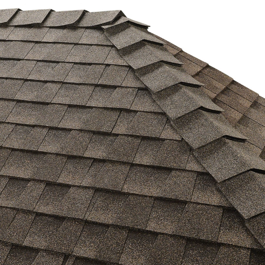 GAF Ridglass 31-lin ft Mission Brown Hip and Ridge Roof Shingles at ...
