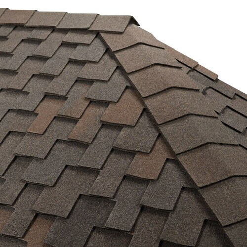 GAF Timbertex 20-lin ft Black Oak Laminated Hip and Ridge Roof Shingles ...