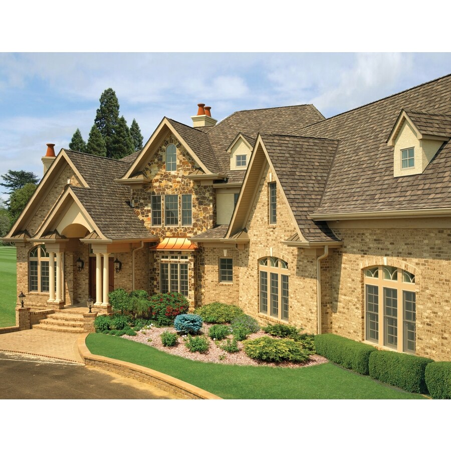 GAF Camelot II 25-sq ft Weathered Wood Laminated Architectural Roof ...