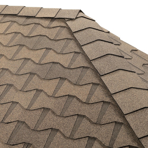 GAF Timbertex 20-lin ft Monticello Brown Laminated Hip and Ridge Roof ...