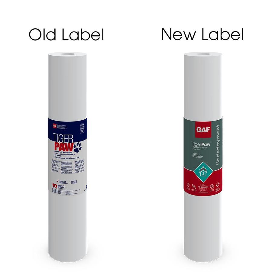 GAF Tigerpaw 48-in x 100-ft 400-sq ft Polypropylene Roof Underlayment ...