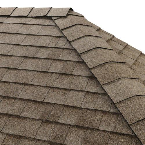 GAF Timbertex 20-lin ft Driftwood Laminated Hip and Ridge Roof Shingles ...