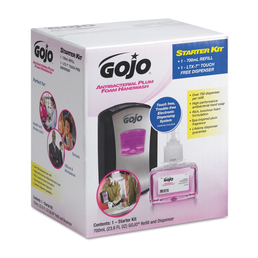 GOJO Brushed Chrome and Black Soap/Lotion Dispenser at Lowes.com