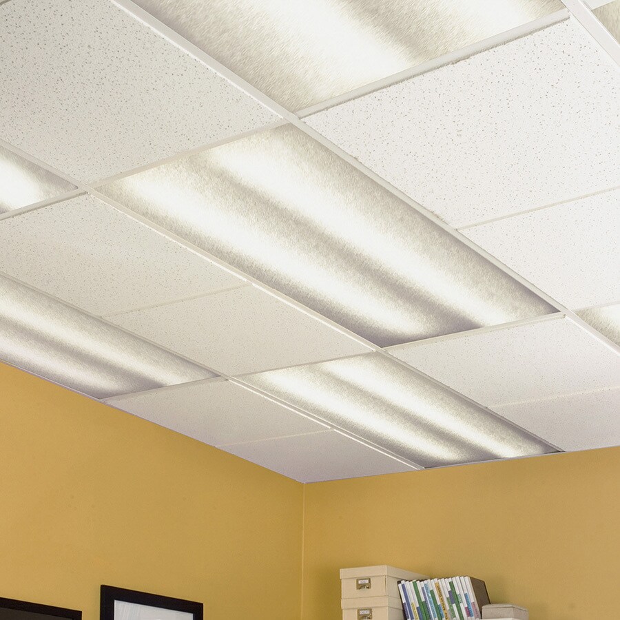 PLASKOLITE 24-in x 48-in 7.85-sq ft Cracked Ice Ceiling Light Panels in ...