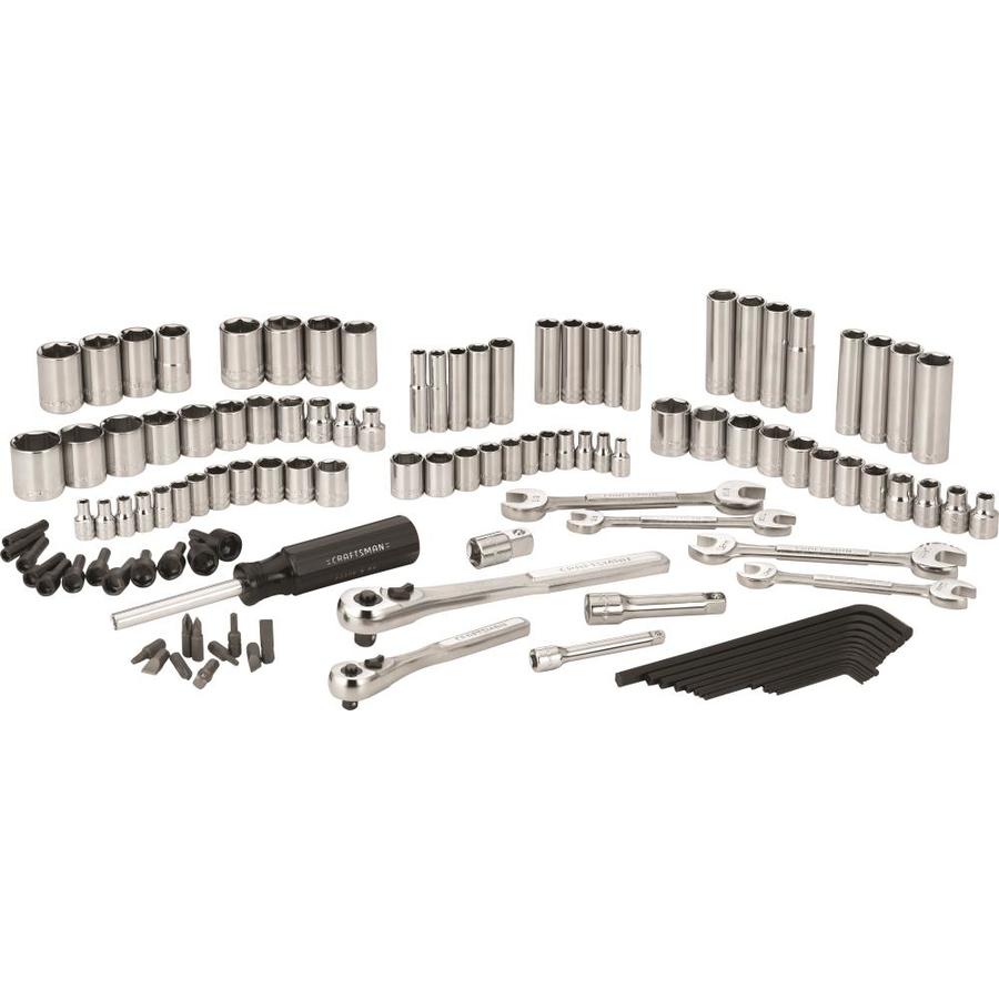 CRAFTSMAN 118-Piece Standard (SAE) and Metric Polished Chrome Mechanic ...
