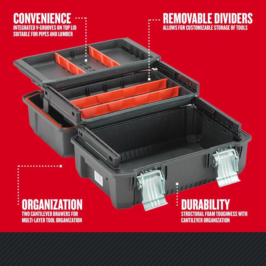 CRAFTSMAN 18-in Black Structural Foam Tool Box in the Portable Tool ...