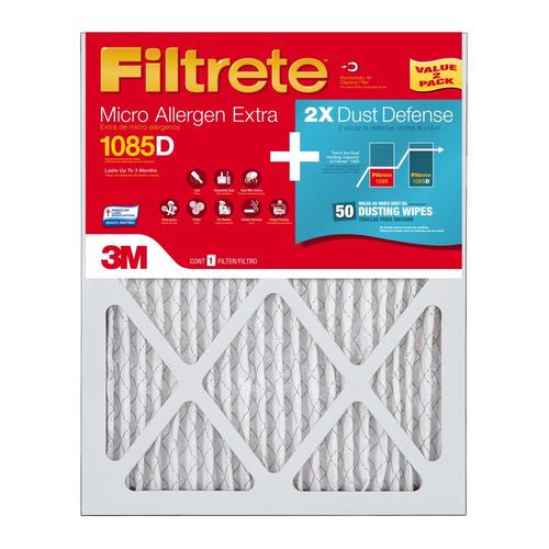 Filtrete 14-in x 20-in x 1-in 1085 MPR Micro Allergen Extra + Dust ...