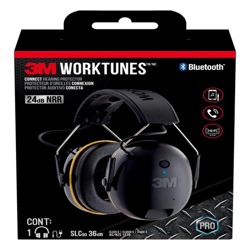 3M WorkTunes Connect Plastic Hearing Protection Earmuffs with Bluetooth ...