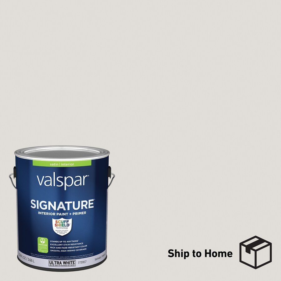 Valspar Signature Satin Blizzard Fog 7006-18 Interior Paint (1-Gallon ...
