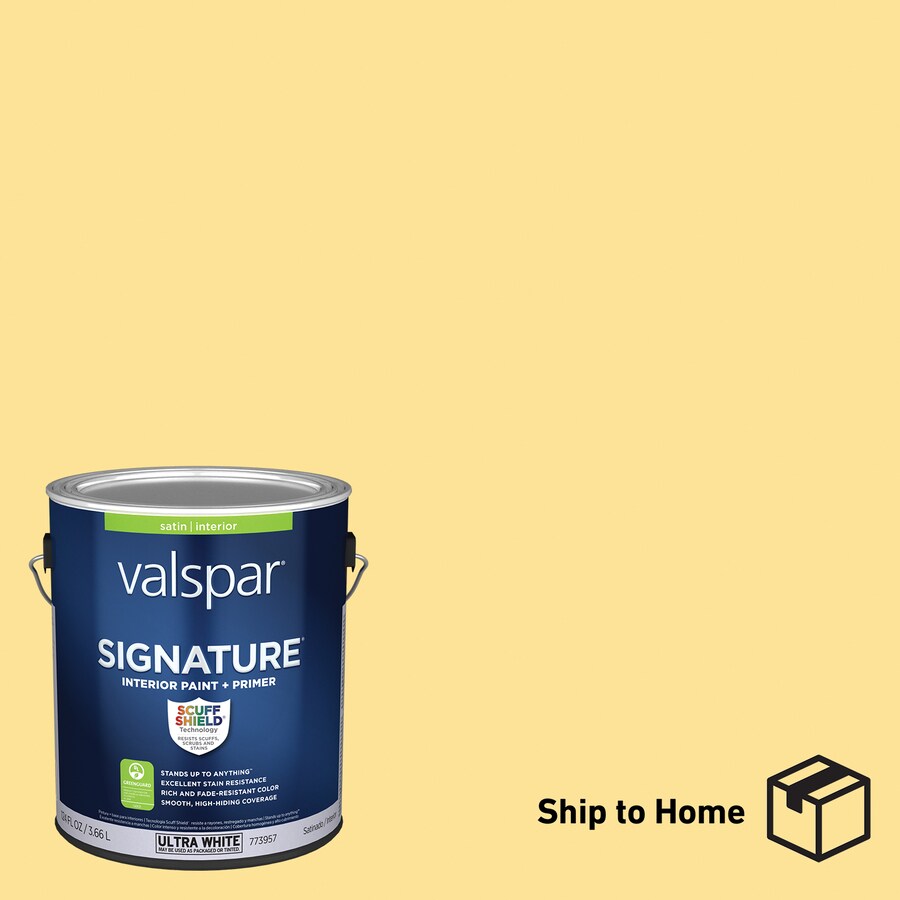 Valspar Signature Satin Sunglow 3003-2b Interior Paint (1-Gallon) at ...