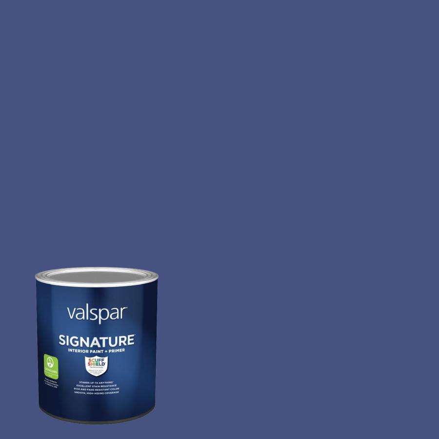 Valspar Signature Semi-Gloss Classic Royal Blue 4009-8 Interior Paint ...