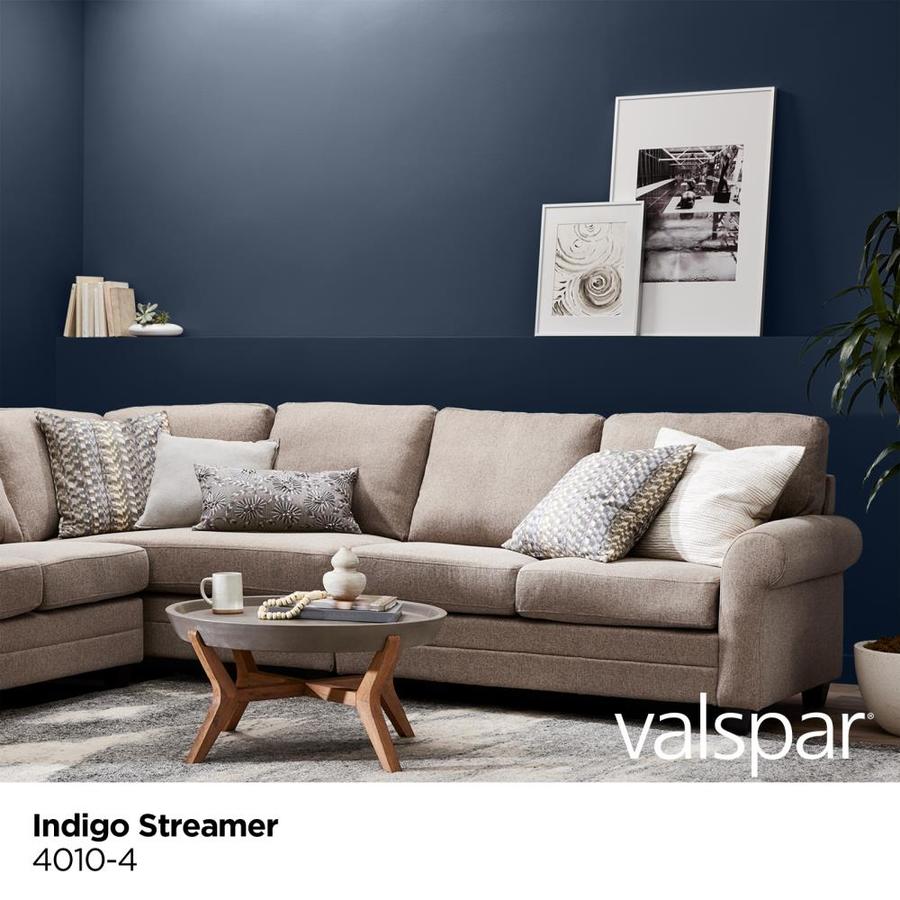 Valspar 2000 Semi-Gloss Indigo Streamer 4010-4 Interior Paint (1-Gallon ...