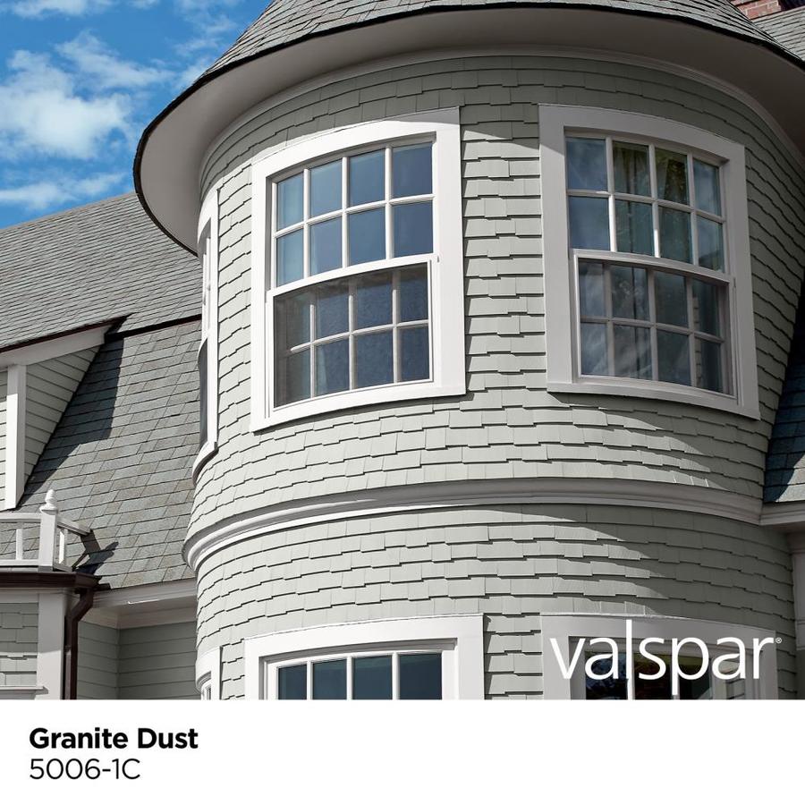 Valspar SeasonPlus Satin Granite Dust 5006-1c Exterior Paint (5-Gallon ...