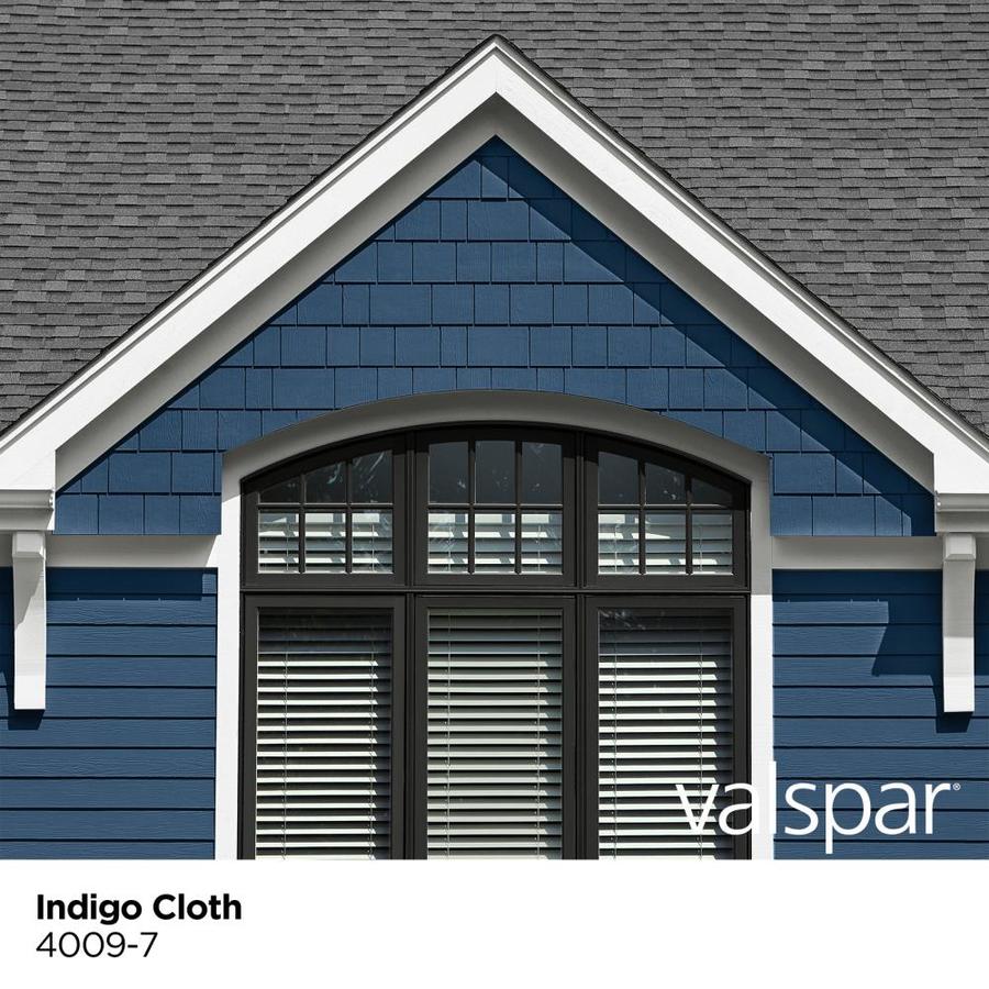Valspar SeasonPlus Satin Indigo Cloth 4009-7 Exterior Paint (1-Quart ...