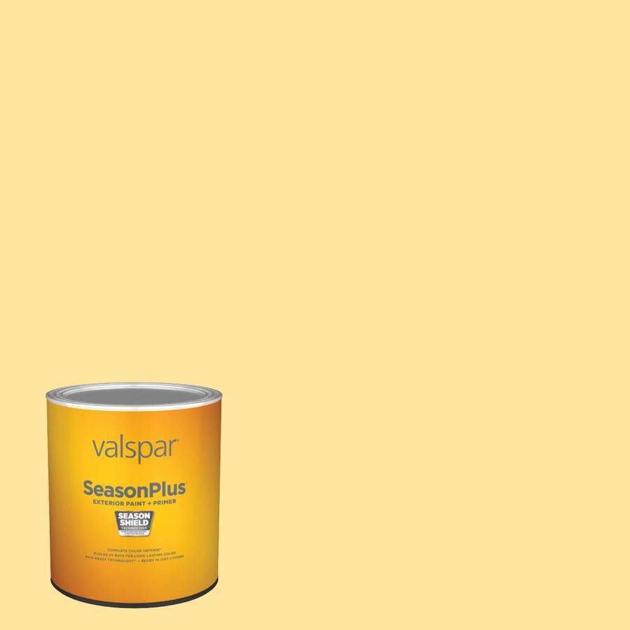 Valspar SeasonPlus Flat Sunglow 3003-2b Exterior Paint (1-Quart) in the ...