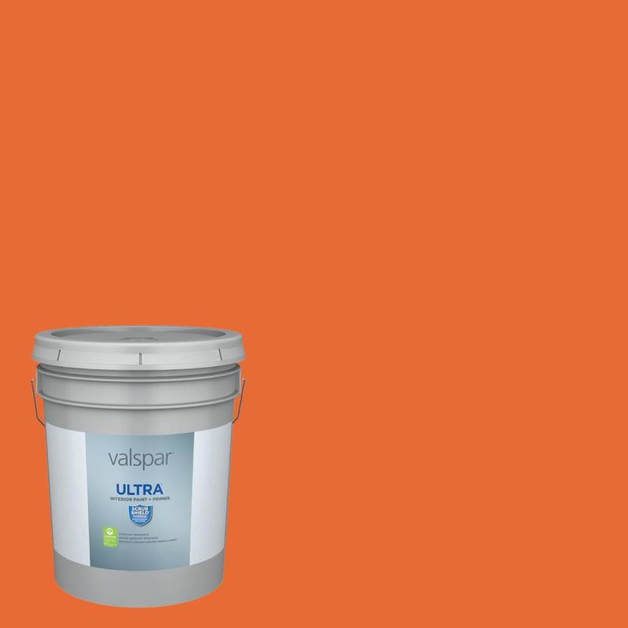 Valspar Ultra Semi-Gloss Island Orange 2010-2 Interior Paint (5-Gallon ...