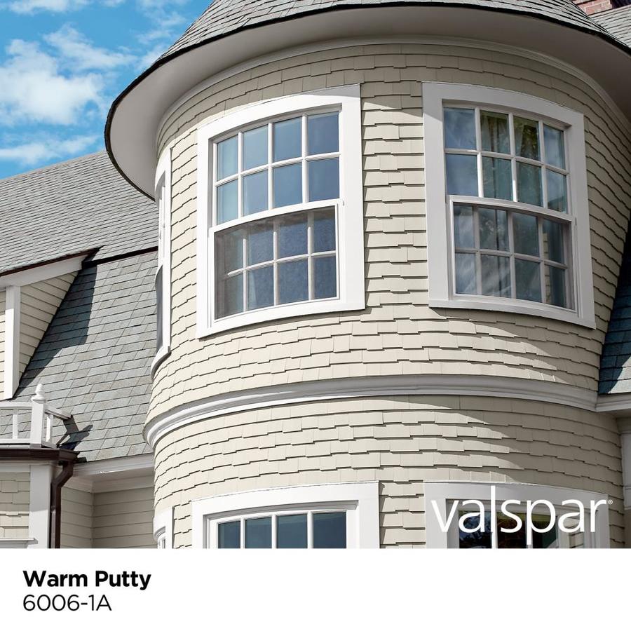 Valspar Pro Storm Coat Warm Putty Flat Latex Exterior Paint (Actual Net ...