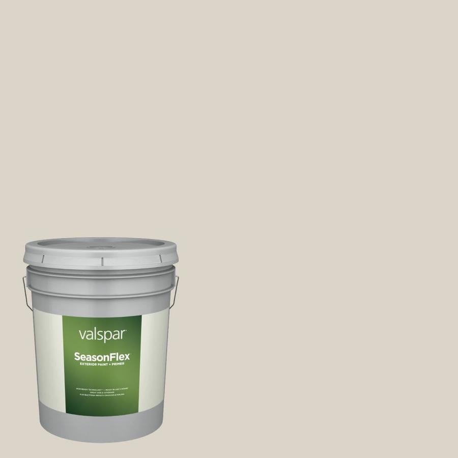 Valspar SeasonFlex Flat Warm Putty 6006-1a Exterior Paint (5-Gallon) in ...