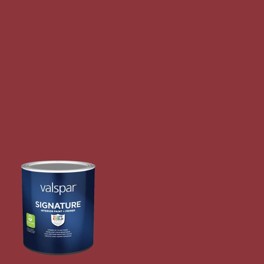 Valspar Signature Eggshell Cut Ruby 1009-4 Interior Paint (1-Quart) in ...