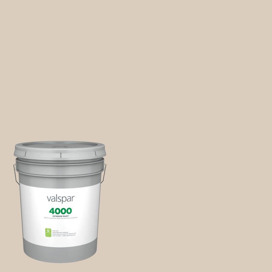 Valspar 4000 Flat Desert Fortress 2008-10b Interior Paint (5-Gallon) in ...
