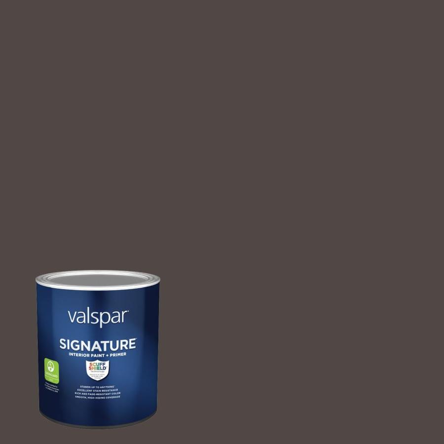 Valspar Signature Satin Brown Velvet 1011-10 Interior Paint (1-Quart ...