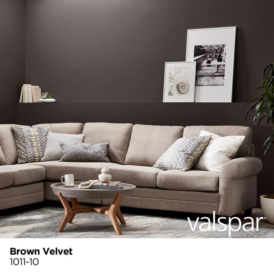 Valspar Ultra Flat Brown Velvet 1011-10 Interior Paint (1-Quart) in the ...