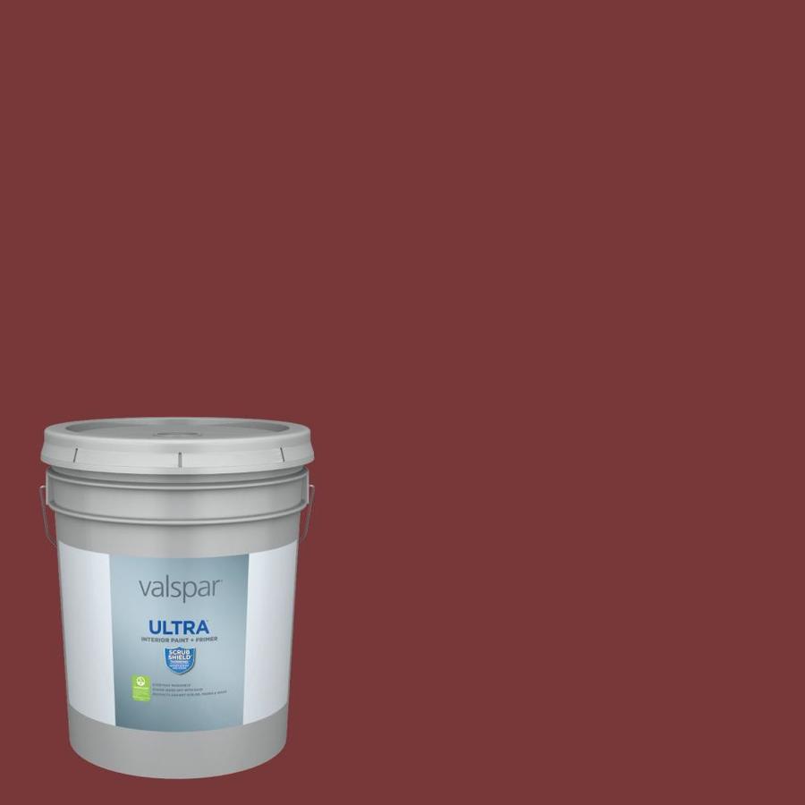 Valspar Ultra Semi-Gloss Posh Red 1011-4 Interior Paint (5-Gallon) in ...