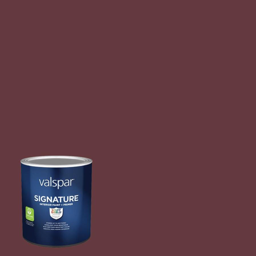Valspar Signature Flat Royal Garnet 1011-5 Interior Paint (1-Quart) in ...